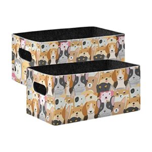 dogs storage basket felt storage bin collapsible closet baskets decorative baskets organizer for pet supplies magazine