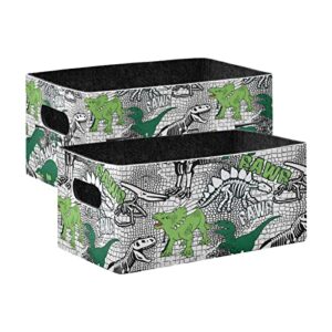 dinosaur skeleton storage basket felt storage bin collapsible towel storage empty gift baskets organizer for kids bedroom magazine