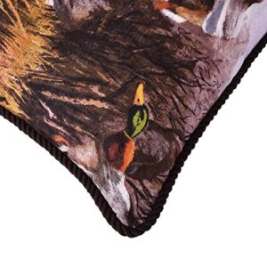 VISI-ONE Blue Ridge Trading Duck Approach Decorative Hunting Oblong Throw Pillow, 14" x 20" Inches, Plaid