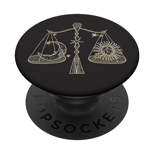 Mystic Sun and Moon Scale Astrology PopSockets Standard PopGrip