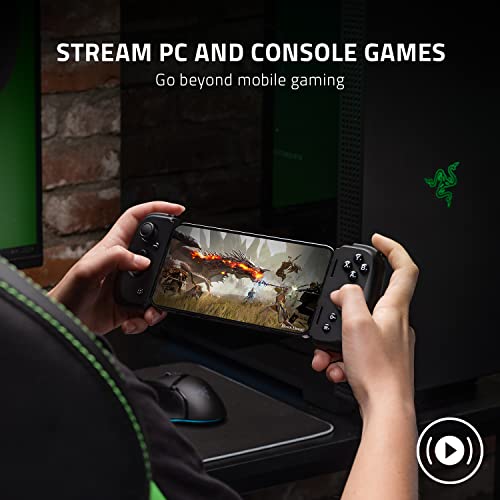 Razer Kishi V2 Mobile Gaming Controller for iPhone Opus X Wireless Low Latency Headset: Mobile Gaming Bundle