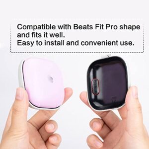 Case Cover for Beats Fit Pro Wireless Earbuds Leather Full Body Protective Case Anti-Lost Shockproof Waterproof Compatible with Beats Fit Pro (Black)