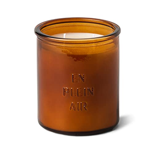 Paddywax Firefly Candle Co. En Plein Air Scented Candles with Soy Wax Blend and Reusable Glass Jar for Home Fragrance and Aromatherapy Ideal for Gifting - 10 Ounce, Amber Woods