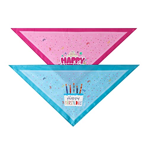 Dog Birthday Hat Bandana - Dog Birthday Party Supplies Birthday Dog Hat with Numbers Dog Bandana and Blingbling Dog Bow Set for Small Medium Dogs Pets (Blue)