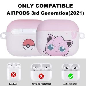 Airpods 3rd Generation Case Cover,3D Cute Cartoon Anime Funny for Kids Girls Teens Boys Cover, IMD Process TPU Pink Fashion Character Design Airpods 3 Case