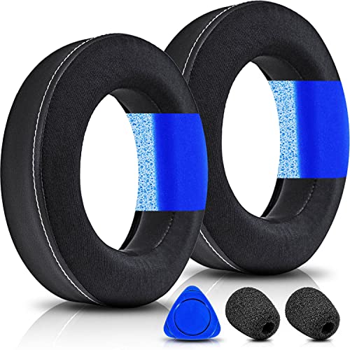 HS70 Pro Thicker Upgrade Cooling Gel Earpads - Compatible with HS50 Pro HS60 Pro HS70 I Replacement Ear Cushion Cup with Microphone Foam and Installation Tool (Silky Cool Fabric)