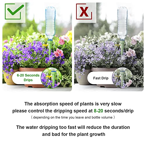 Deaname Plant Watering Devices Self Spike Planter Drip, Vacation Watering System for Indoor and Outdoor Pots, 10 PCS Set