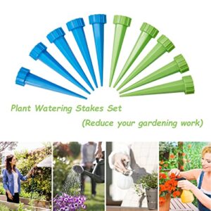 Deaname Plant Watering Devices Self Spike Planter Drip, Vacation Watering System for Indoor and Outdoor Pots, 10 PCS Set