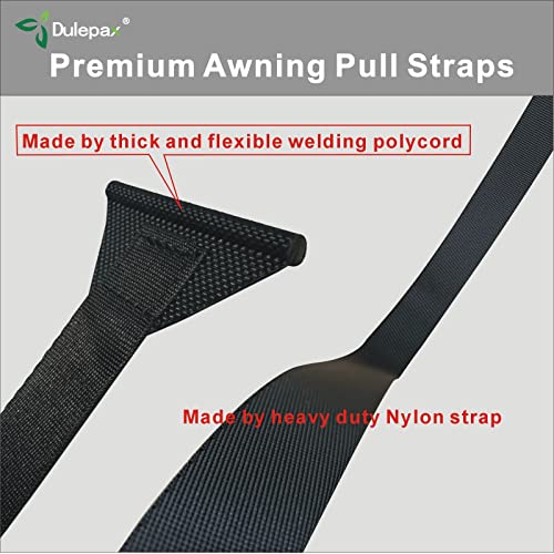 Dulepax RV Awning Pull Straps, 96 Inches Long Straps with Welding Polycord Technology. Universal Patio Awning Pull Straps (1 Units)