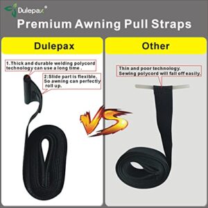 Dulepax RV Awning Pull Straps, 96 Inches Long Straps with Welding Polycord Technology. Universal Patio Awning Pull Straps (1 Units)