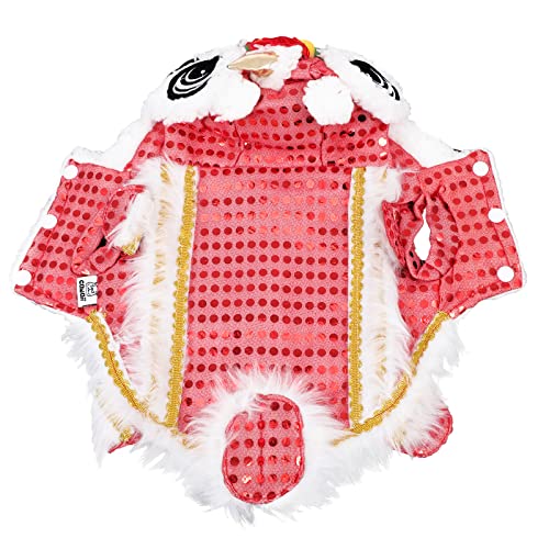 UKCOCO Fashion Dog Clothes 1Pc Dog Dance Lion Costume Funny New Year Festive Clothes Lovely Dog Costume