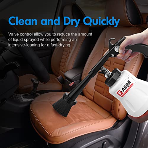 Y-ASQA Tornador Car Cleaning Gun,Tornado Black Air Blow Cleaning Gun Car Detail Cleaner Kit for Vehicle Upholstery Carpet Seat