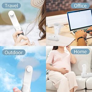 BGFOX Mini Handheld Fan, Hand Fan, Mini Portable USB Rechargeable Small Pocket Fan, Battery Operated Fan for Travel,Outdoor-Pearl White