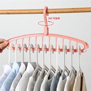 N/A Multifunctional Hanger Hanger Hook Household Plastic Non-Slip Magic Hanger Hanger Storage (Color : Blue, Size : 39.5 * 19.5cm)