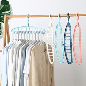 N/A Multifunctional Hanger Hanger Hook Household Plastic Non-Slip Magic Hanger Hanger Storage (Color : Blue, Size : 39.5 * 19.5cm)