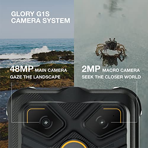 AGM Glory G1S Rugged Smartphone 5G Rugged Phone Unlocked 8GB RAM 128GB ROM with Snapdragon 480, 256x192 Thermal Imaging Camera 25 FPS, 5500mAh, Android 11, 6.53" FHD+, Dual Torch, IP68 Waterproof