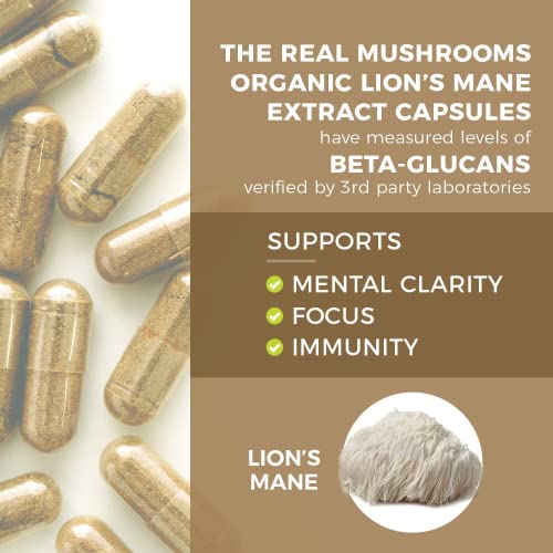 Real Mushrooms Lions Mane for Humans (300ct) and Pets (120ct) - Bundle for Cognition & Immunity - Vegan, Non-GMO, Gluten-Free, Grain-Free Mushroom Extract Supplements