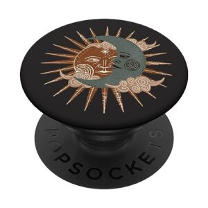 sun and moon illustation astrology popsockets standard popgrip