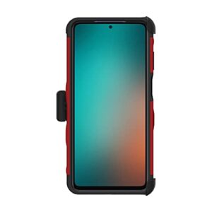 ZIZO Bolt Bundle for Moto g 5G (2022) Case with Screen Protector Kickstand Holster Lanyard - Red