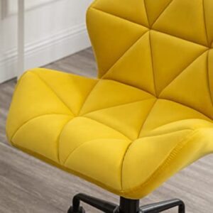 Roundhill Furniture Eldon Diamond Tufted Adjustable Swivel Office Chair, Yellow