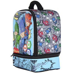 AI ACCESSORY INNOVATIONS PJ Masks Comic Book 3-D Character Dual Compartment Insulated Lunch Bag Tote