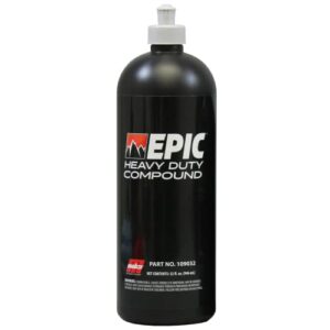 malco epic heavy-duty compound - vehicle paint correcting and polishing compound/removes up to p1500 sand scratches/polishes to deep showroom gloss / 32 oz. (109032)