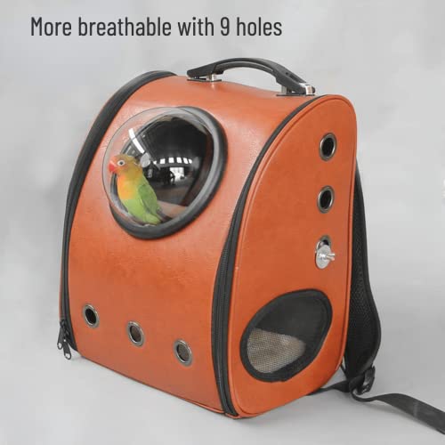 Barn Eleven Portable Travel Pet Carrier Backpack,Space Capsule Bubble Design,Waterproof Handbag Backpack for Small and Medium Birds Parrots Budgerigar Cockatiel