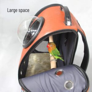 Barn Eleven Portable Travel Pet Carrier Backpack,Space Capsule Bubble Design,Waterproof Handbag Backpack for Small and Medium Birds Parrots Budgerigar Cockatiel