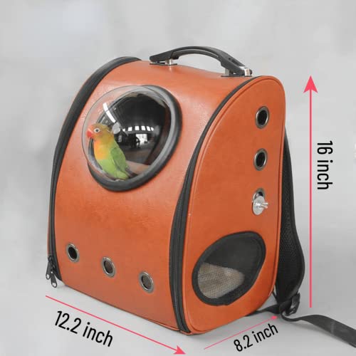 Barn Eleven Portable Travel Pet Carrier Backpack,Space Capsule Bubble Design,Waterproof Handbag Backpack for Small and Medium Birds Parrots Budgerigar Cockatiel