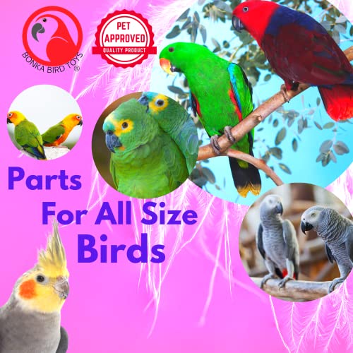 Bonka Bird Toys 3377 Palm Zig Zag Chain Roll 30 Feet Natural Woven Shredder Beak Busy Parrots Craft Part Toy Making Projects Cockatiels Parakeets Conures Amazons African Greys