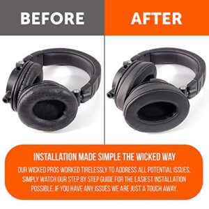 WC PadZ & BandZ Bundle - Replacement Earpads and Headband Cover for ATH M50X and M Series Headphones | Black & Black