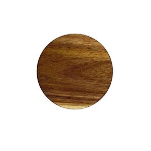 Acacia Wood Drink Coasters with Rustic Holder, 3.68 Inch Round Wooden Coasters,8 Pieces Cup Coasters Set