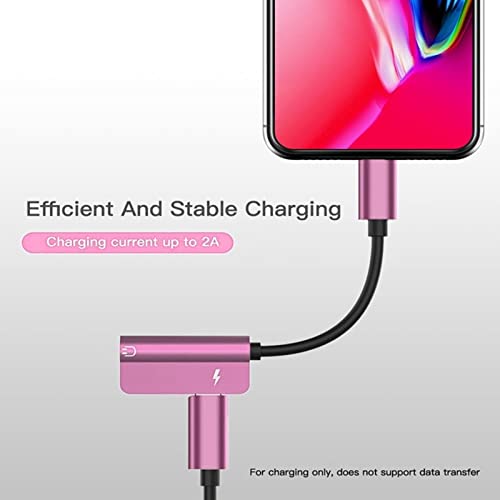 1Pc USB Type C to 3.5mm Jack Type C Audio Splitter Headphone Cable Earphone Aux 3.5 Adapter Charger USB-C (Pink, One Size)