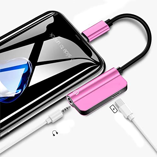 1Pc USB Type C to 3.5mm Jack Type C Audio Splitter Headphone Cable Earphone Aux 3.5 Adapter Charger USB-C (Pink, One Size)