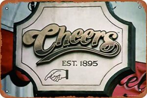 ysirseu cheers bar sign classic sitcom tv show pub boston metal tin signs room stuff wall decor sign 8x12 inch