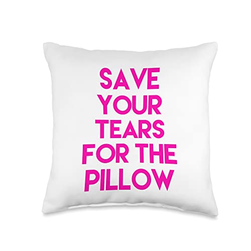 Save Your Tears For The Pillow Throw Pillow, 16x16, Multicolor