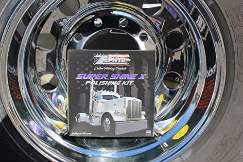 Zephyr Custom Polishing Products Super Shine X Aluminum Polishing Kit with Buffing Pads and Polishing Compound, for Big Rigs, Pontoons, and Aluminum Wheels