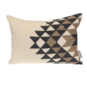 parkland collection transitional geometric beige 14" x 20" pillow