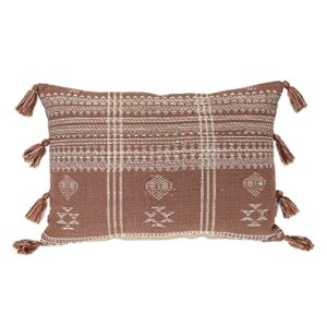 parkland collection transitional tribal brown 14" x 20" pillow