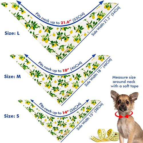 Reversible Dog Bandanas. Soft & Durable Fabric Bibs Kerchief Scarfs. Curved Neckline & Adjustable Fit. Designs for Boys & Girls for Small Medium Large Breed. Essential Pet Accessories