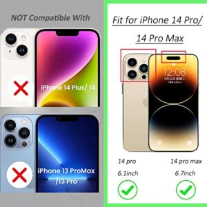 Hlija 3PCS Rear Back Camera Lens Protector Tempered Glass for iPhone 14 Pro/ 14 Pro Max - HD Clear Full Coverage Guard