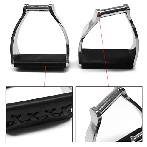 N/A 1 Pair Equestrian Equipment Saddle Accessories Aluminium Alloy Western Stirrups Riding (Color : As Shown, Size : One Size)