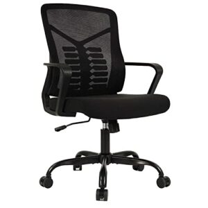 enjoyseating home office desk chairs,ergonomic mesh chair with lumbar support adjustable height swivel computer task chair