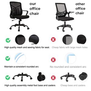 EnjoySeating Home Office Desk Chairs,Ergonomic Mesh Chair with Lumbar Support Adjustable Height Swivel Computer Task Chair