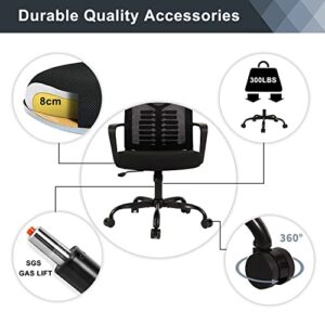 EnjoySeating Home Office Desk Chairs,Ergonomic Mesh Chair with Lumbar Support Adjustable Height Swivel Computer Task Chair