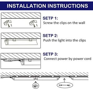 HOLDWILL 12 Pack LED Shop Light Fixture, 5FT 30W 6500K, Cool White, Milky Cover, Hight Output, Linkable Shop Lights for Workshop, T8 LED Tube Lights, LED Shop Lights for Garage 5 Foot with Plug Cable