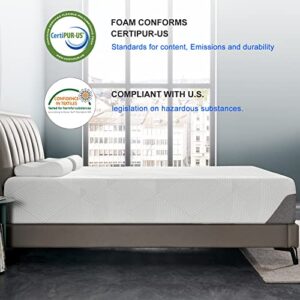 Molblly Queen Mattress, 10 inch Gel Memory Foam Queen Size Mattress in a Box, Medium Firm Bed Mattress Queen, Cool Sleep & Comfy Support, 10 Year Support