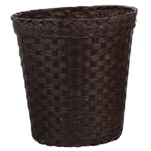 doitool woven trash can rattan garbage bin wicker small waste basket water hyacinth flower pots plant basket storage basket for home office coffee