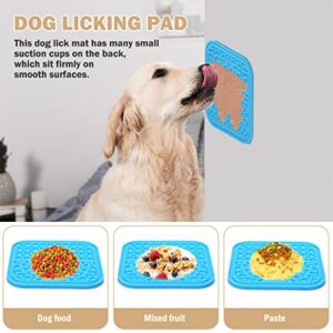 Lick Mat for Dog and Cat, Dog Slow Feeder Mat for Bathing Grooming Nailing Trimming, Food-Grade, Non-Toxic…