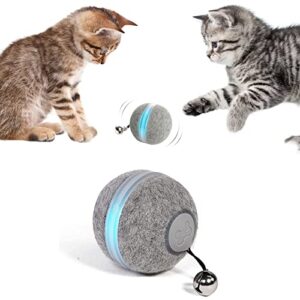 VANLYTPET Cat Automatic Toy : Interactive Cat Toys Ball with Bell Smart Cat Toys for Indoor Cat Kitten, Kitten Moving Bouncing Rolling Ball with Lights